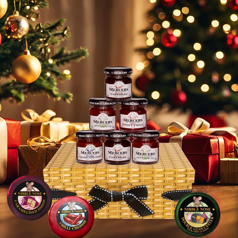Cheese and Chutney Gift Set - 3 Truckle Cheese, 6 Chutney- Cheese ...