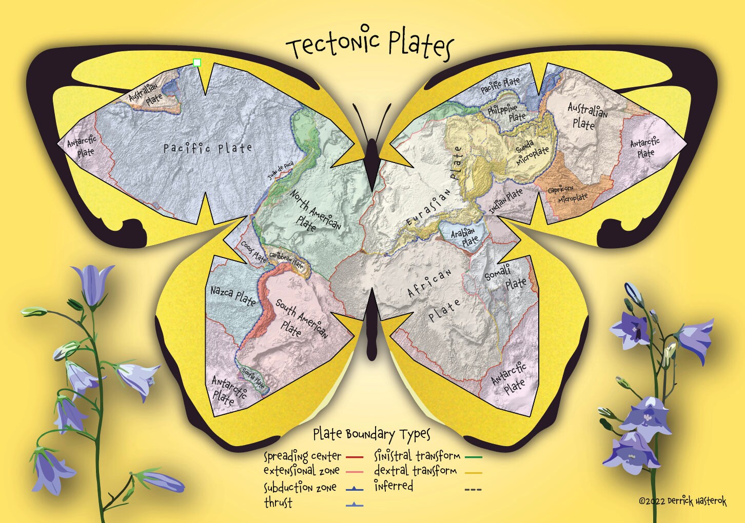 Butterfly Maps of Various Earth Datasets - Etsy
