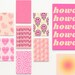 Pink & Yellow Preppy Wall Art (set of 9) Digital Download | Pink Preppy ...