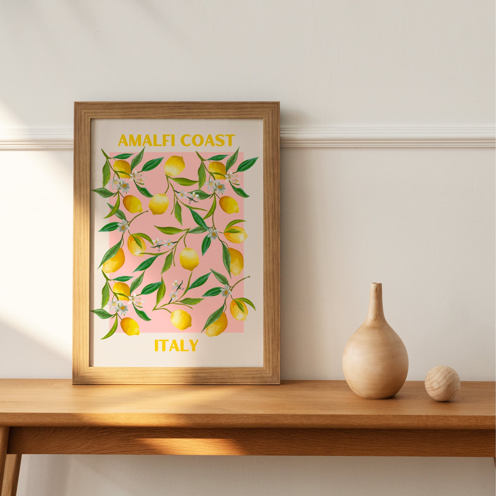 Amalfi Coast Italy Lemons Print Digital Download Colorful - Etsy