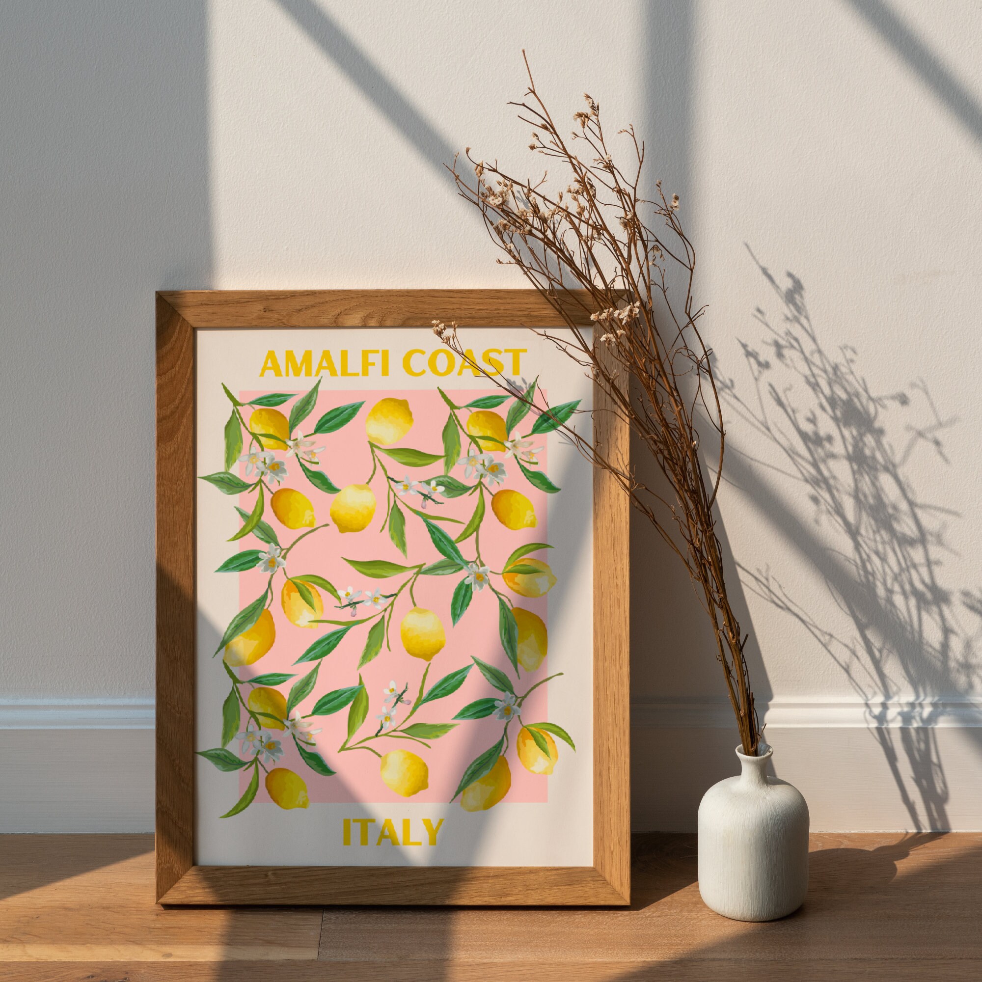 Amalfi Coast Italy Lemons Print Digital Download Colorful - Etsy