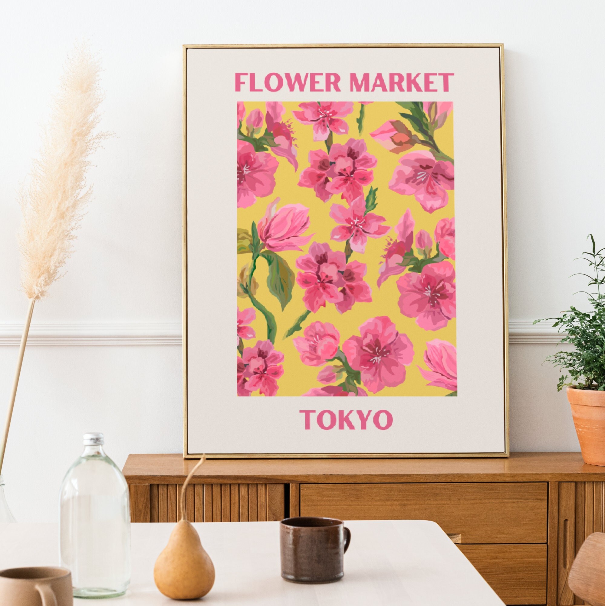 Flower Market Tokyo Print Flower Market Wall Art Printable Flower ...