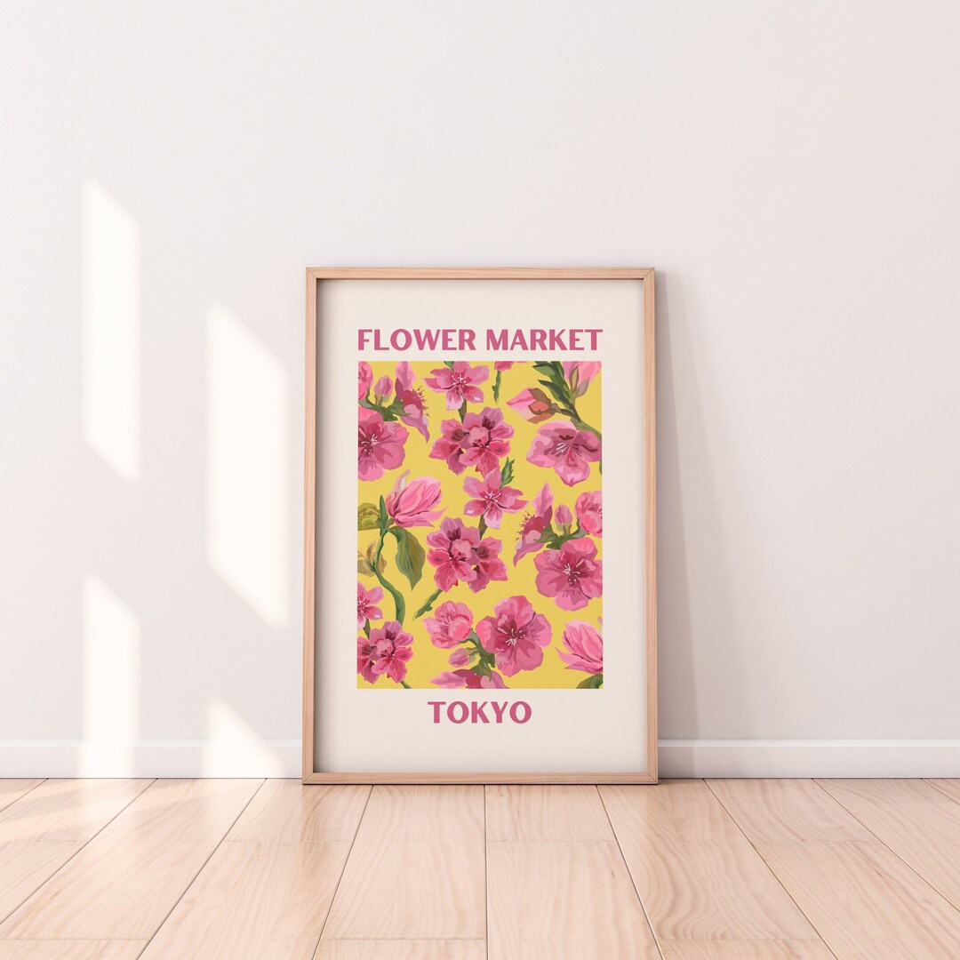 Flower Market Tokyo Print | Flower Market Wall Art Printable | Flower ...