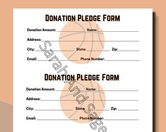 Football Team Donation Form 3 per Page, Middle School, High School ...
