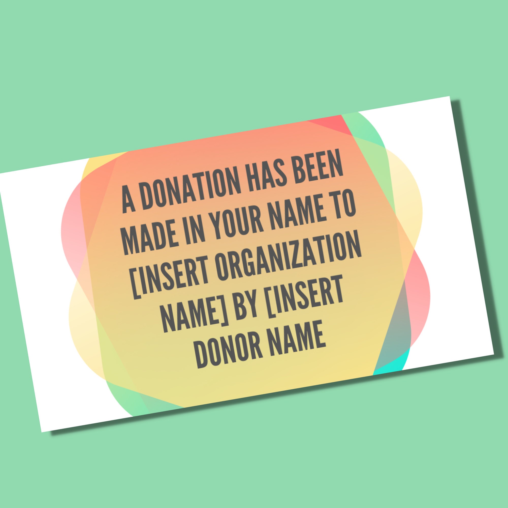 Gift Made in Your Name Card Canva Template Printable for - Etsy