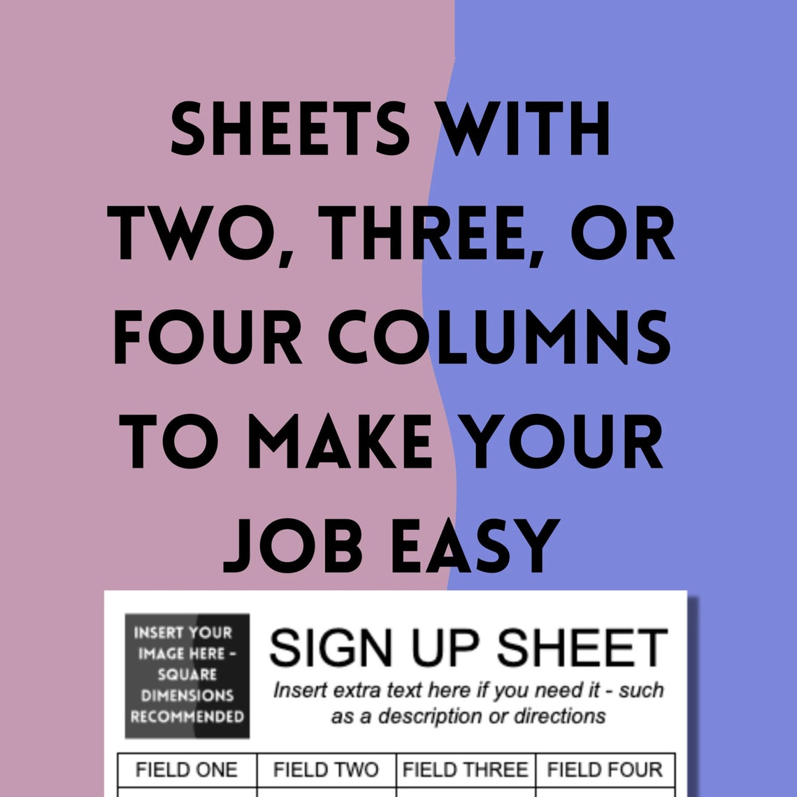 Editable Sign up Sheet Templates, Non Profit Mailing List, Small ...