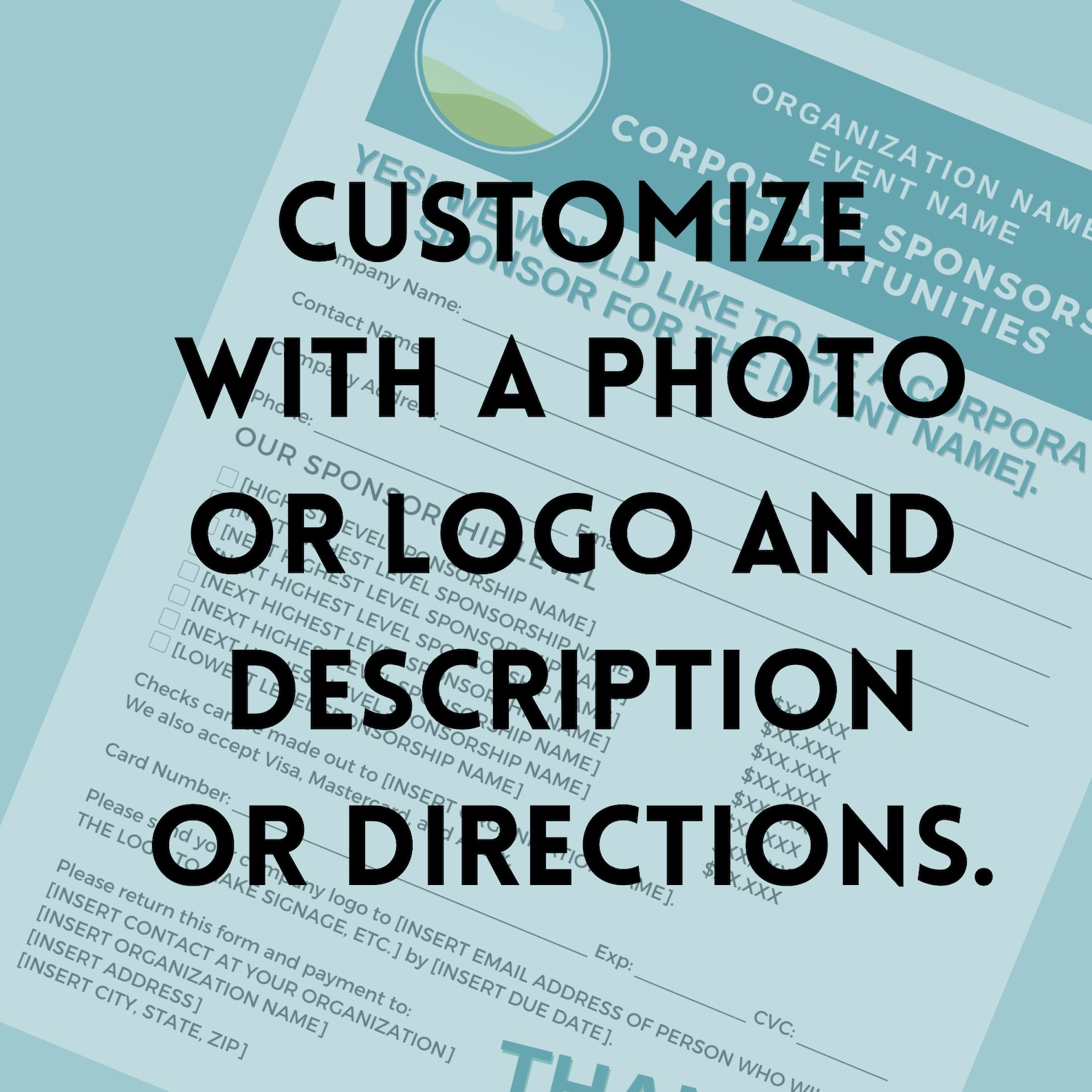 Canva Sponsorship Solicitation Package Template, Printable Editable ...
