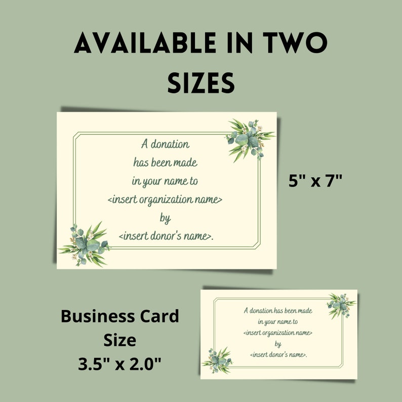 Gift Made in Your Name Card Canva Template, Printable for Wedding ...