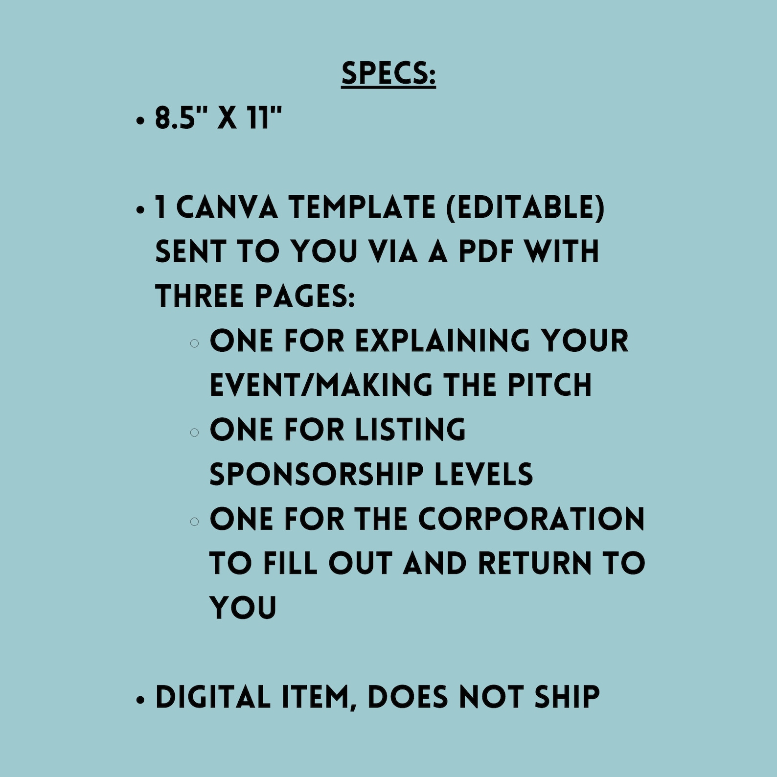 Canva Sponsorship Solicitation Package Template, Printable Editable ...