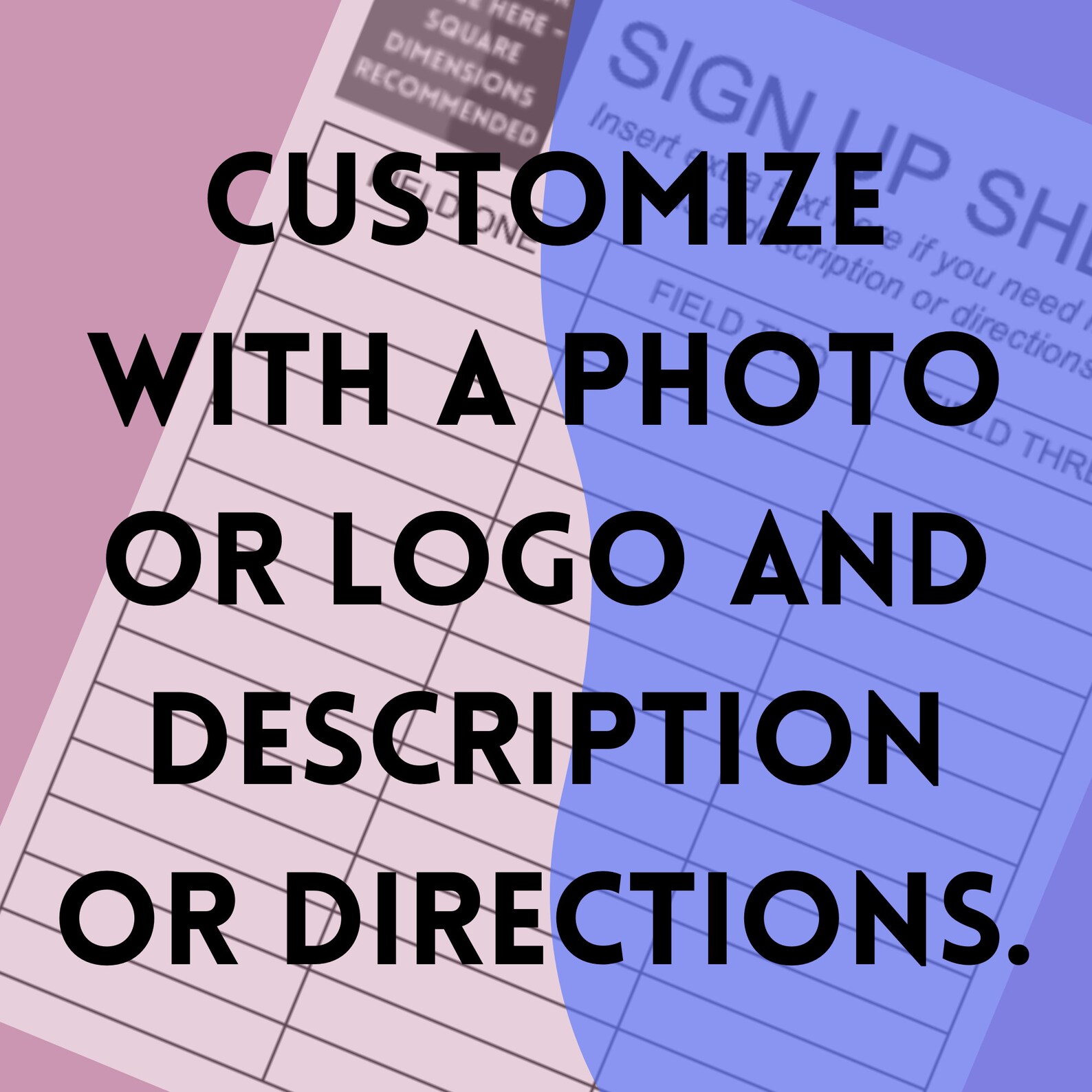 Editable Sign up Sheet Templates Non Profit Mailing List - Etsy