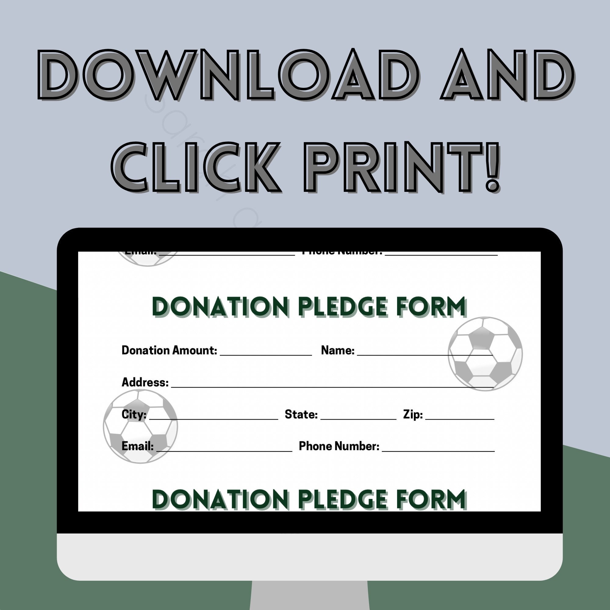 Soccer Team Donation Form 3 per Page, Middle School Fundraising Flyer ...