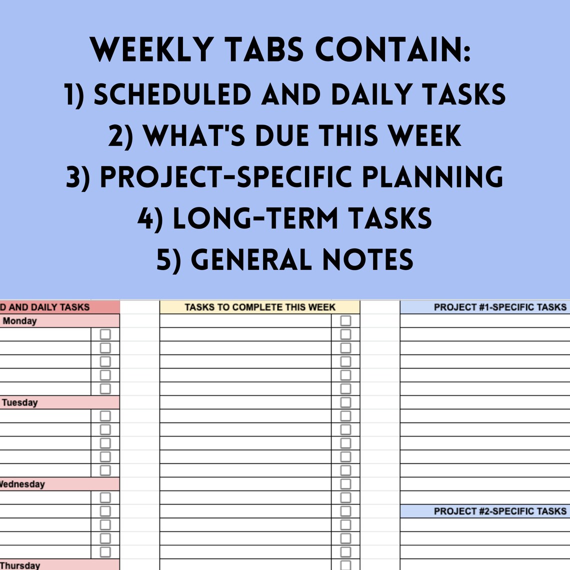 Nonprofit Professional Weekly Daily Planner Template, Administrative ...