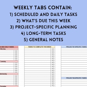 Nonprofit Professional Weekly Daily Planner Template, Administrative ...