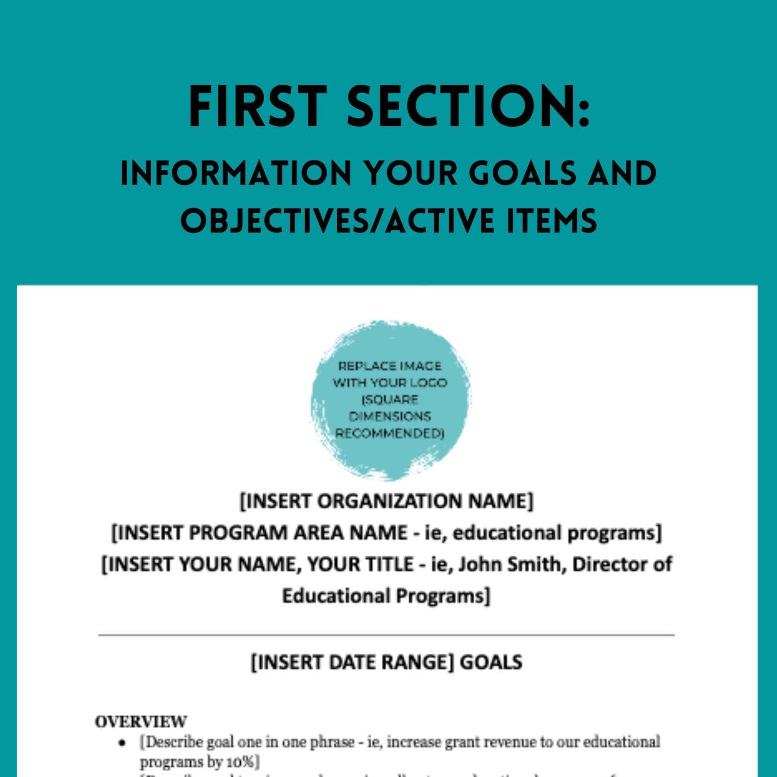 Program Plan and Timeline Template, Editable Strategic Plan for Non ...