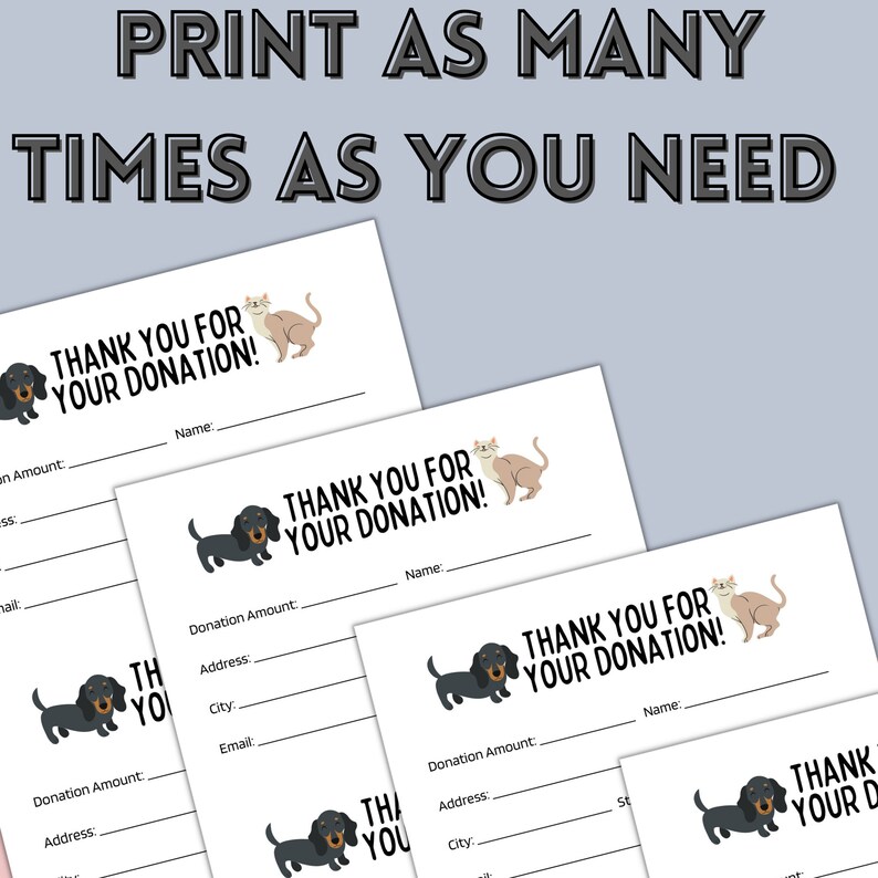 Pet Rescue Donation Form 2 per Page, Animal Shelter Fundraising Flyer ...