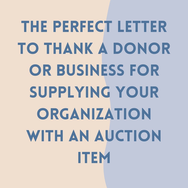 Auction Donation Thank You Letter, Receipt Template With Fair Market ...