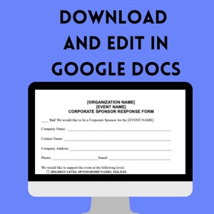 Sponsorship Solicitation Package Template Printable Editable - Etsy