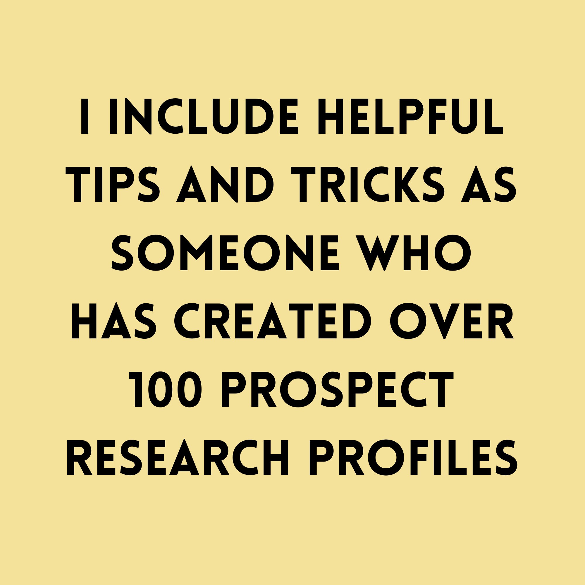Prospect Research Profile Template, Printable Editable Donor Briefing ...