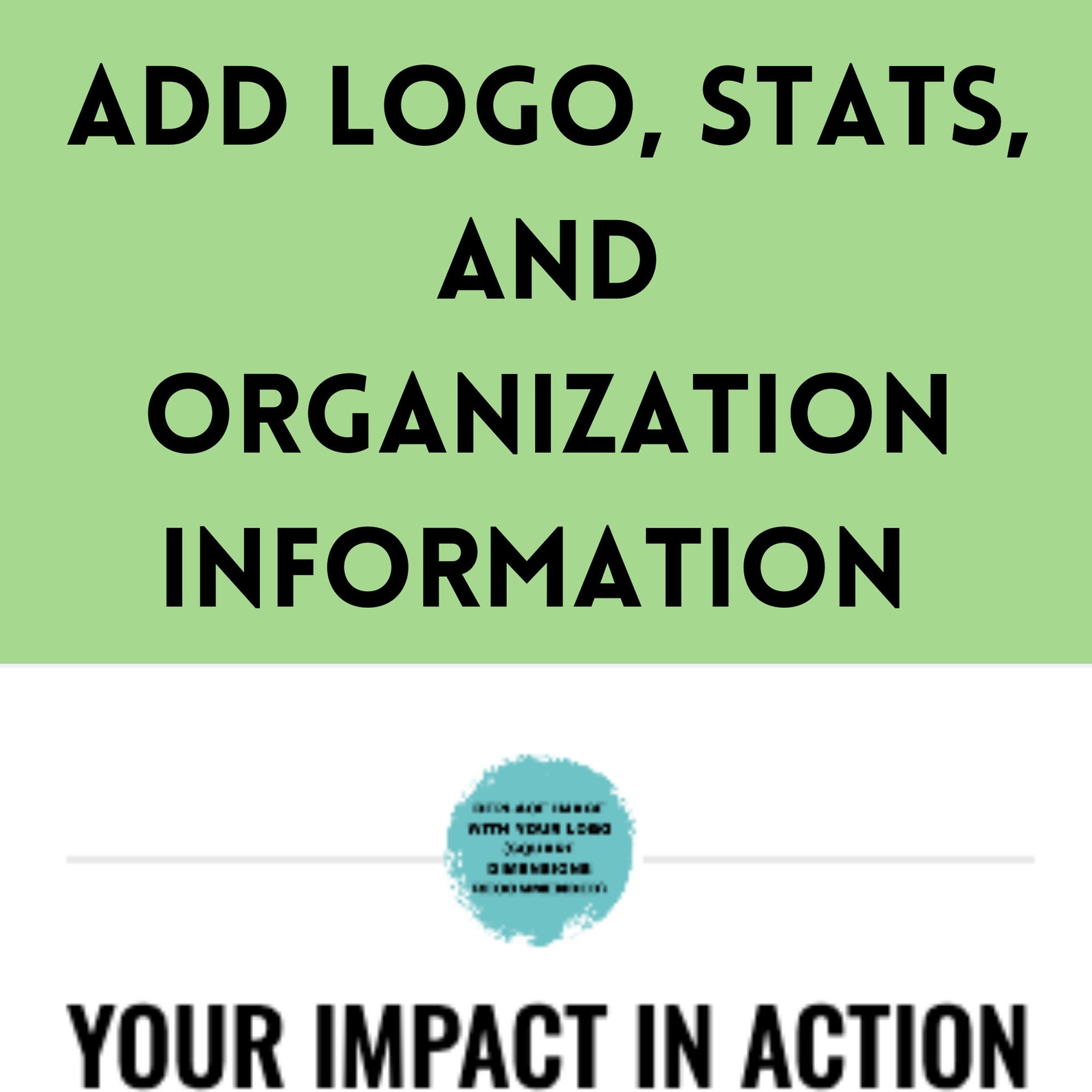 Impact Statement Template Donor Stewardship Materials - Etsy