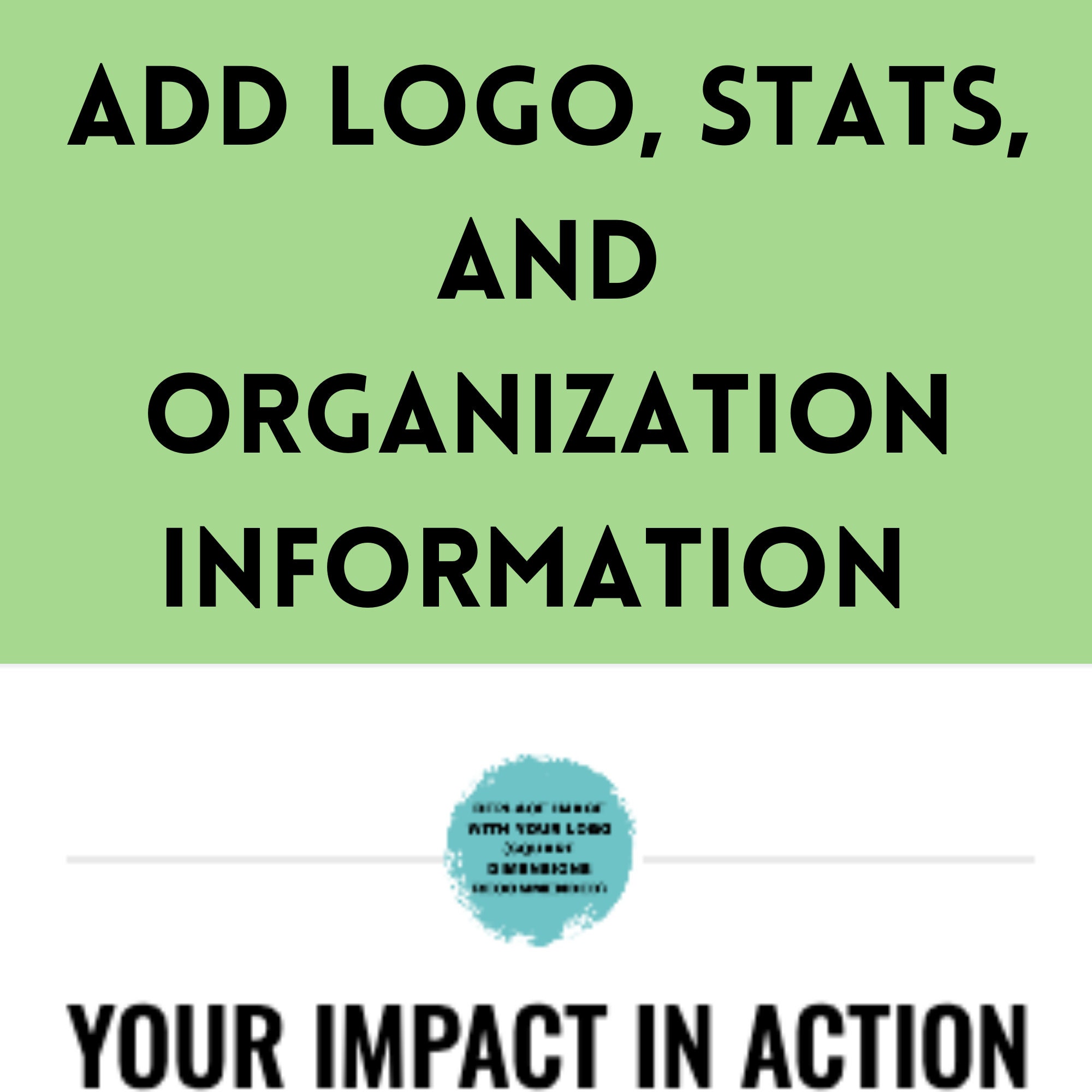 Impact Statement Template Donor Stewardship Materials - Etsy