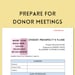 Prospect Research Profile Template, Printable Editable Donor Briefing ...