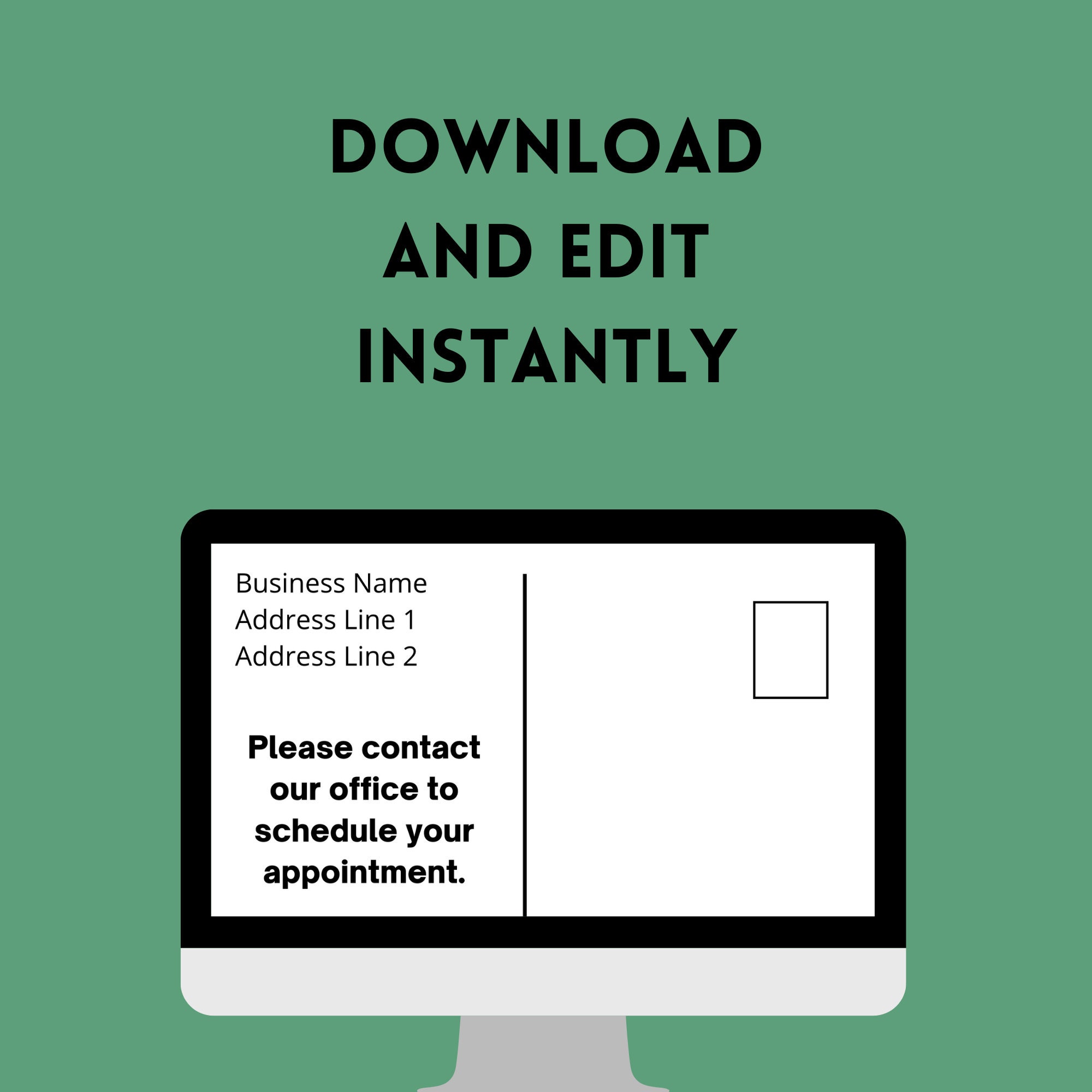 Eye Exam Reminder Post Card Template, It's Time for Your Annual ...