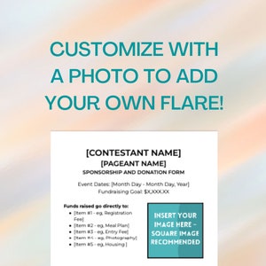 Pageant Sponsorship Template, Sponsor Proposal Packet, Donation Letter ...
