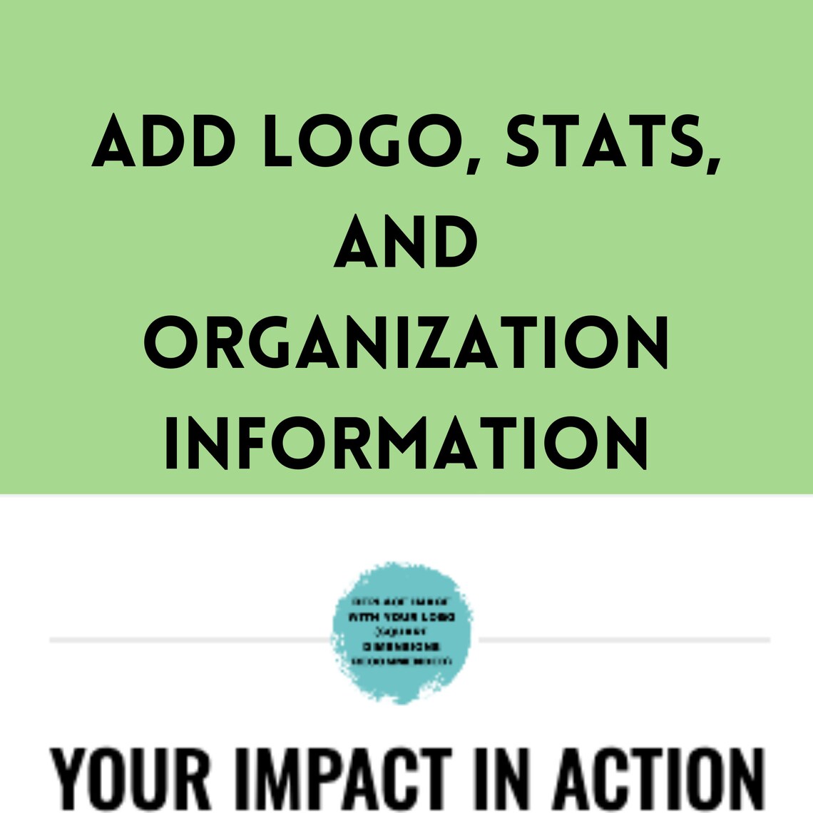 Impact Statement Template, Donor Stewardship Materials, Capital ...