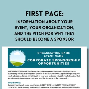 Canva Sponsorship Solicitation Package Template, Printable Editable ...