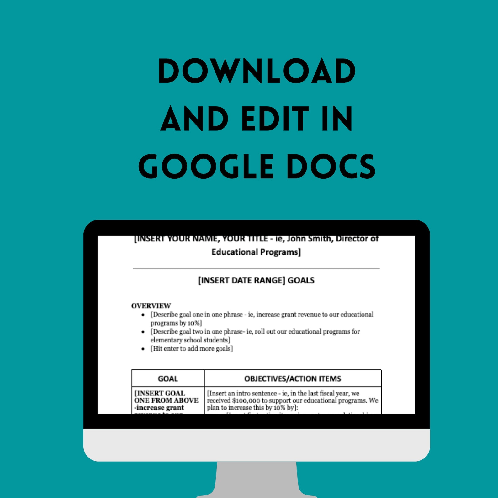 Program Plan and Timeline Template, Editable Strategic Plan for Non ...