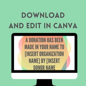 Gift Made in Your Name Card Canva Template, Printable for Wedding ...
