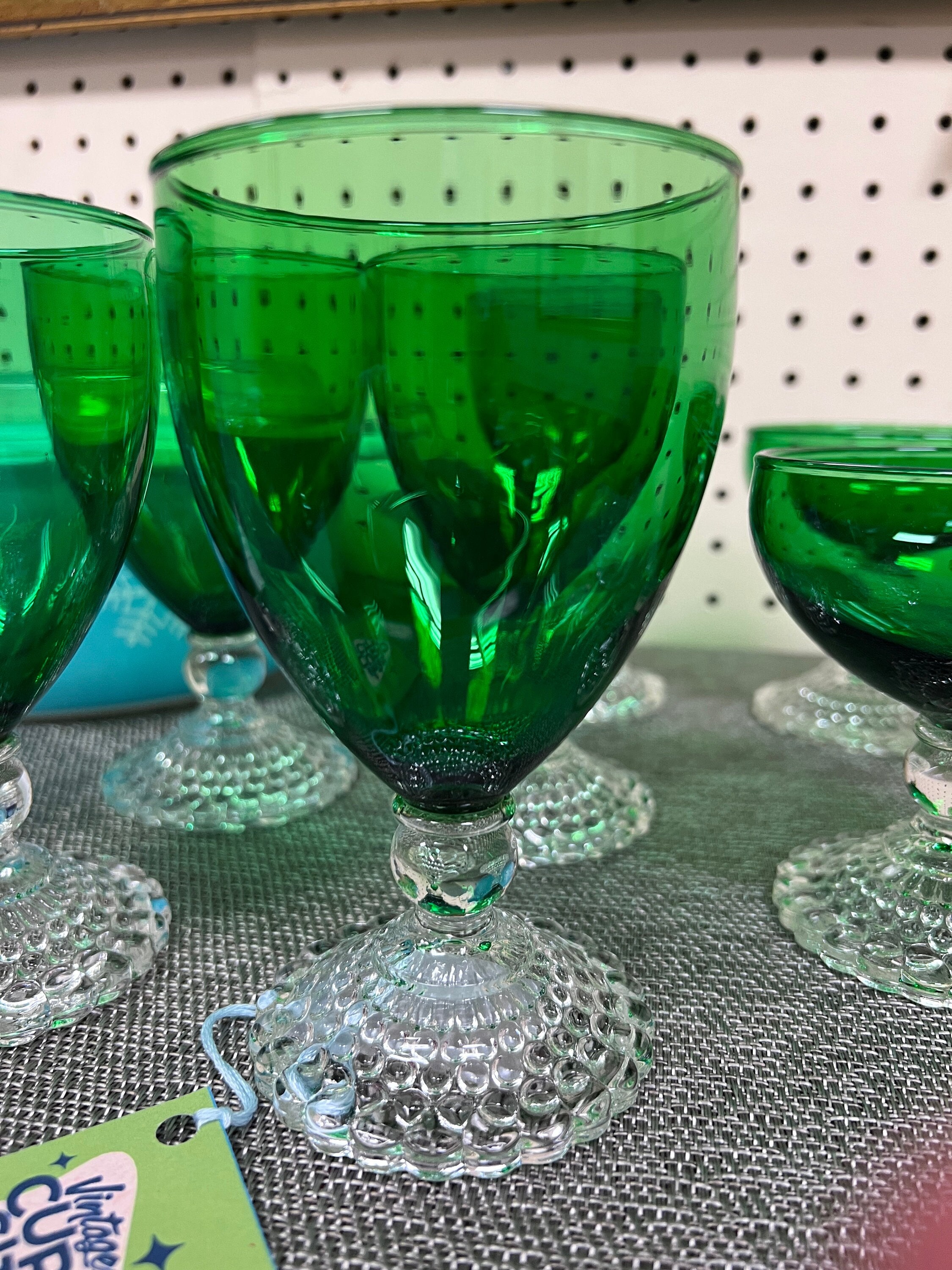 Vintage Green Goblets