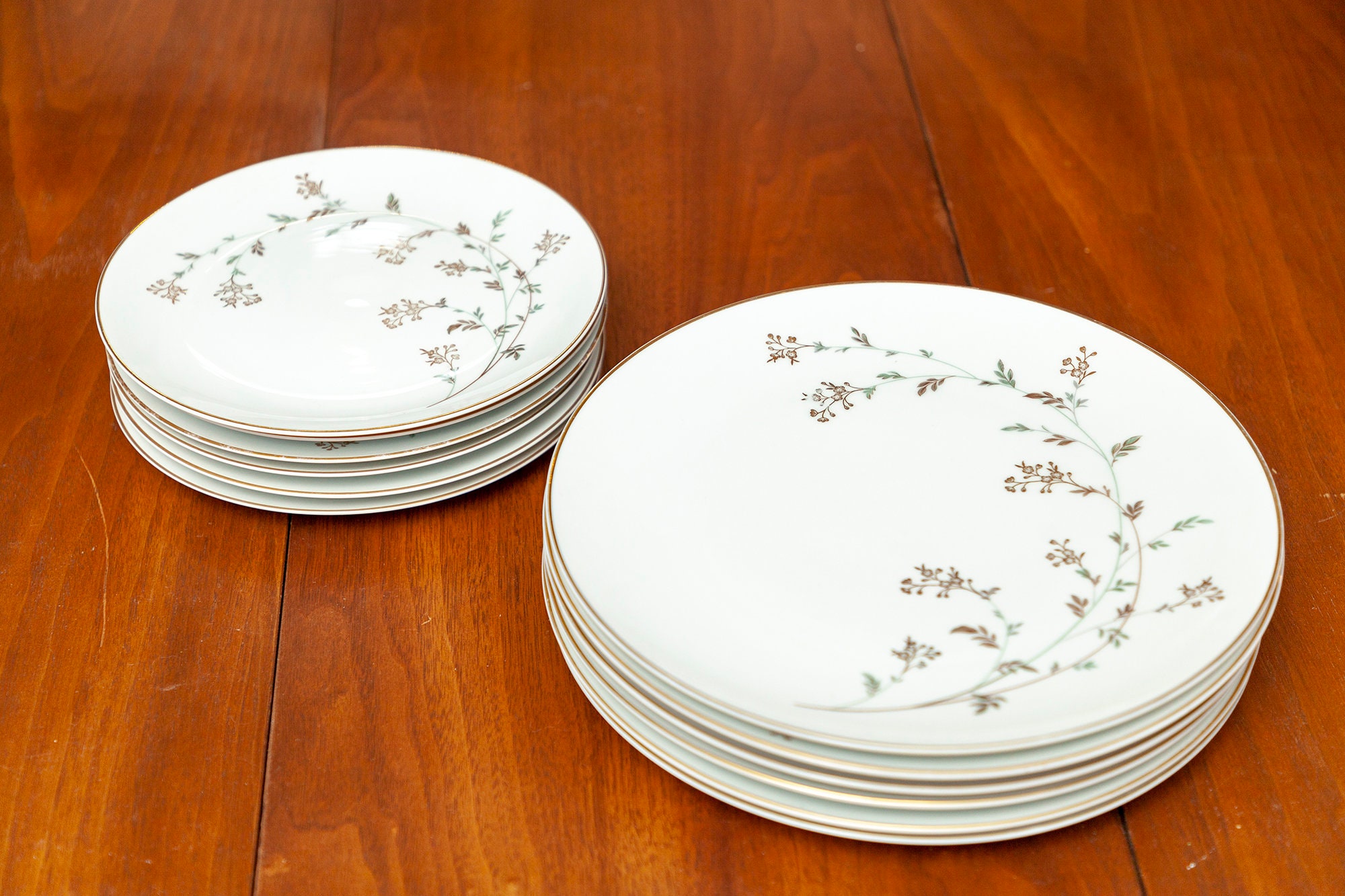 Vintage Mid Century Modern Noritake Andrea China Plates - Set of 6 ...