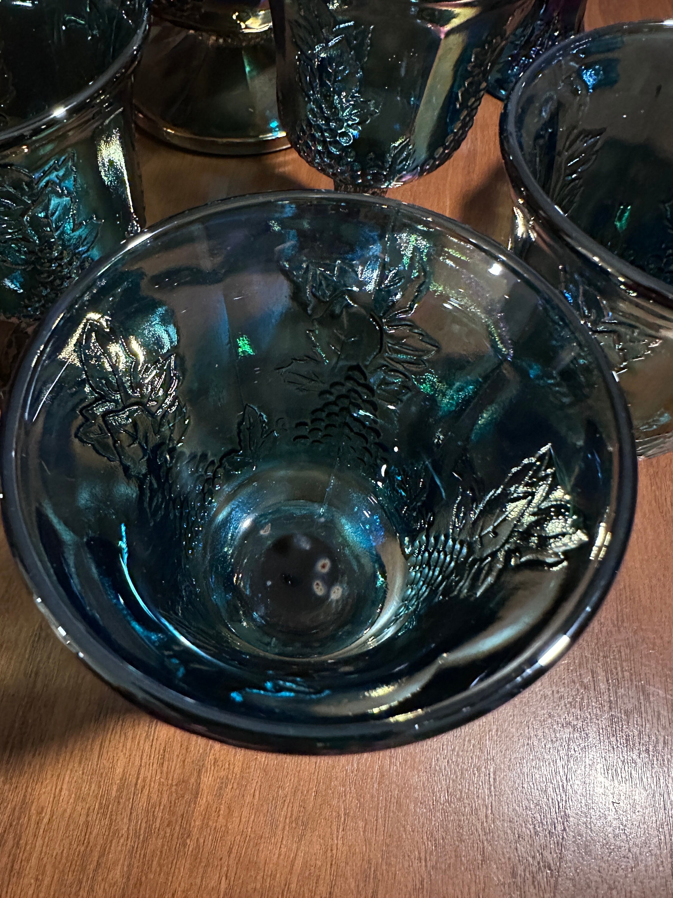 Vintage Indiana Glass Blue Iridescent Harvest Grape Carnival Glass - Etsy