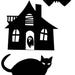 Printable Halloween Themed Black PNG Stickers, Spooky, Autumn, Digital ...