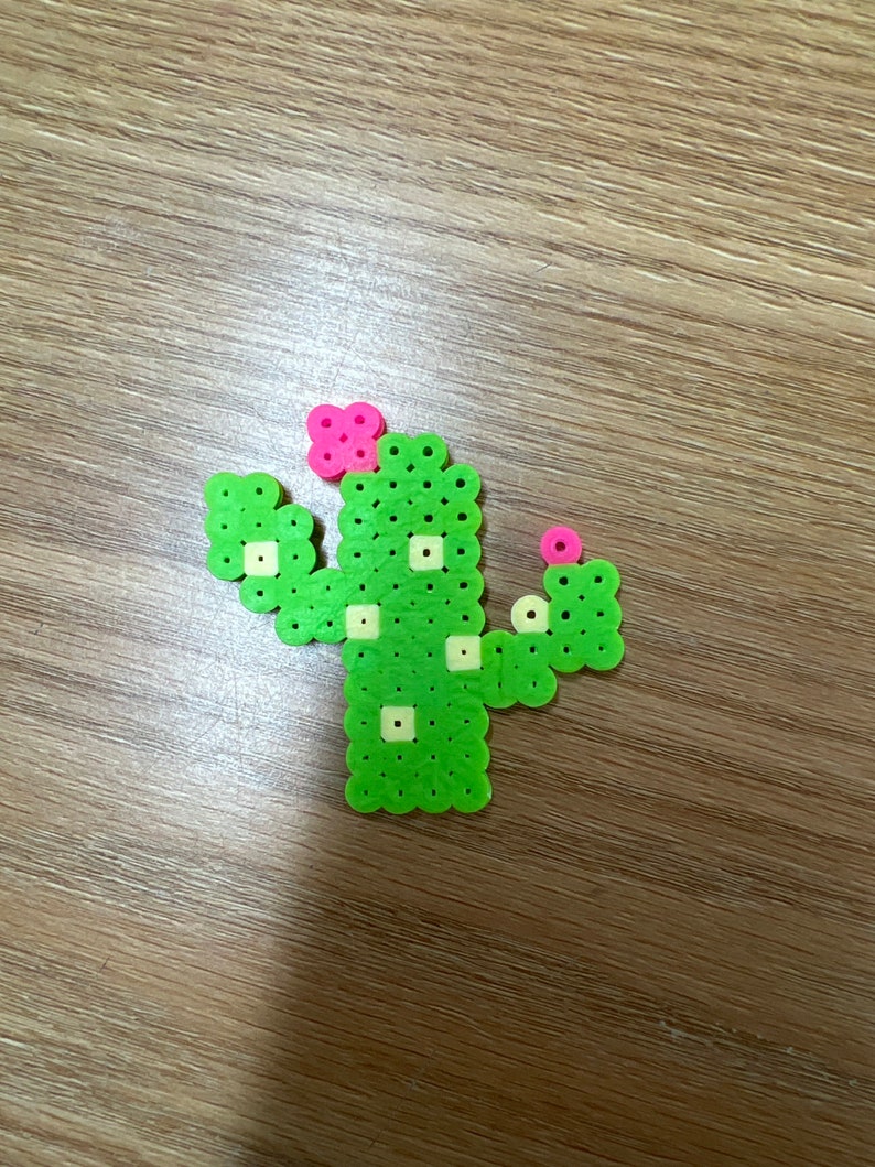 Perler Bead Cactus Key Chain - Etsy