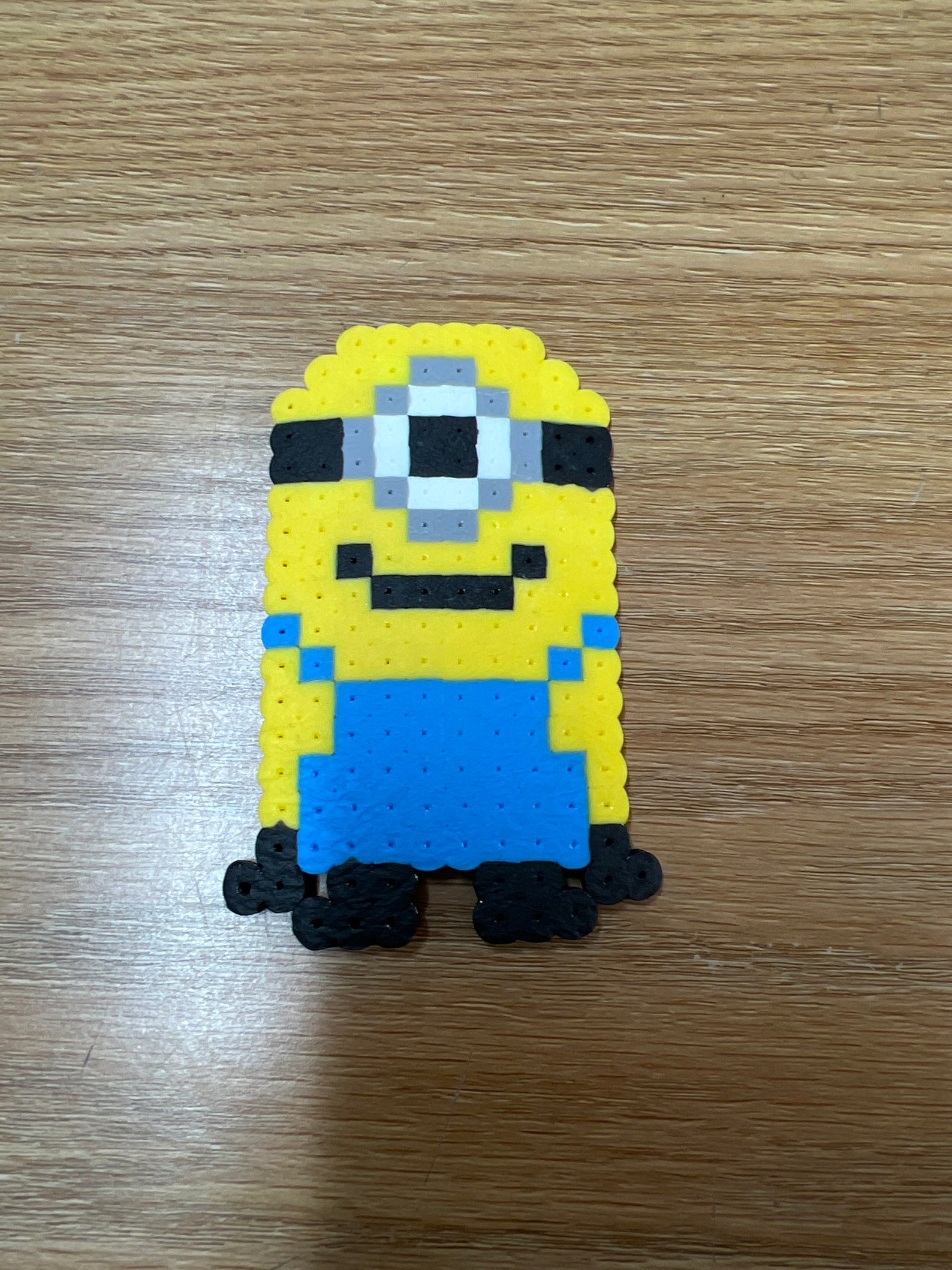 Perler Bead Minion Key Chain - Etsy