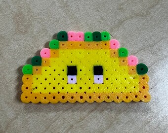 Taco and Avocado Perler Bead Keychain - Etsy