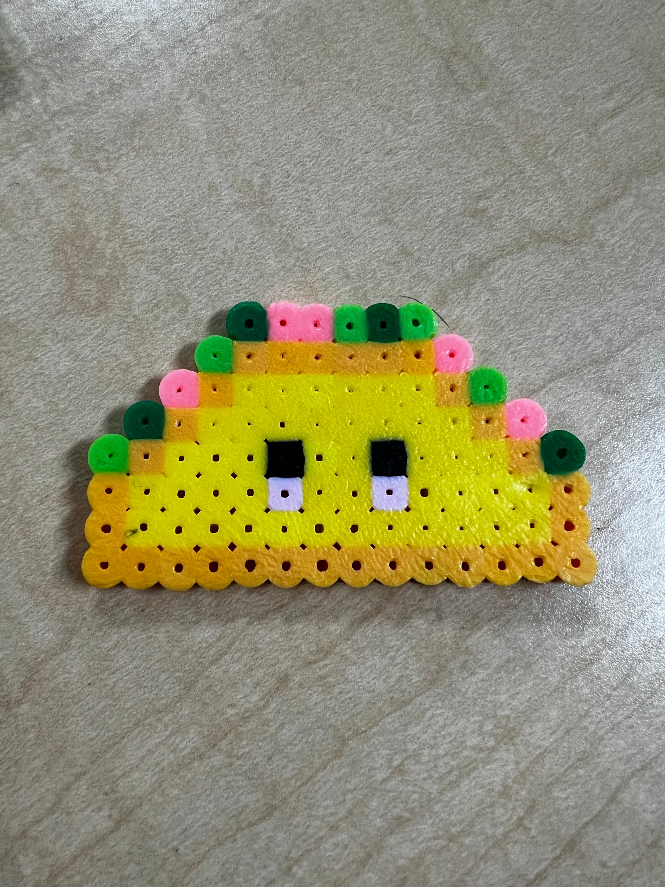 Perler Bead Taco Keychain - Etsy