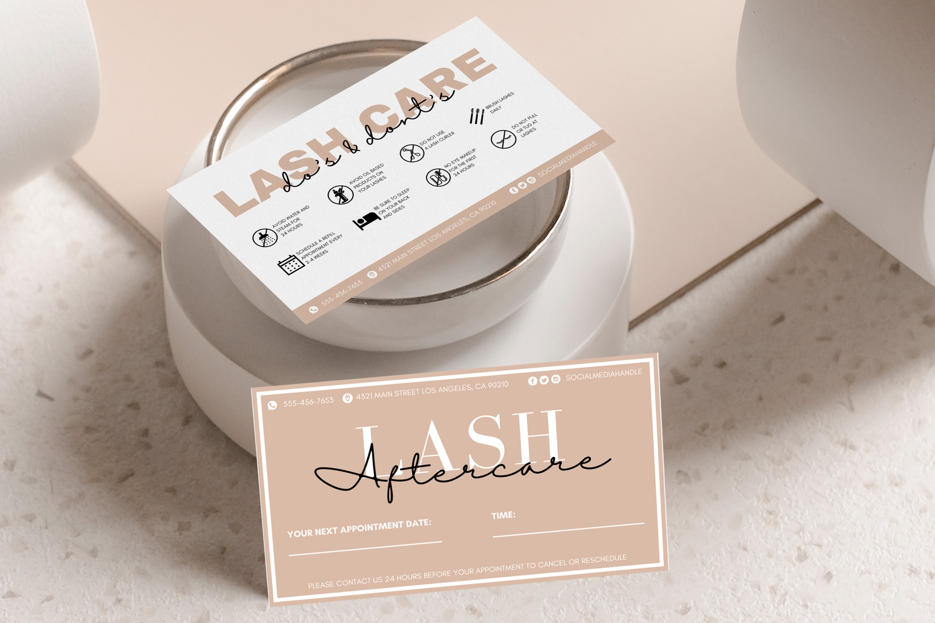 Lash Business Card, Lash Aftercare Card, Lash Lift Card, Lash Care ...