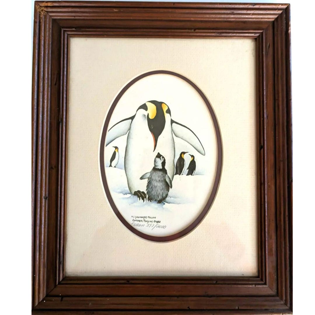 Nancy Shumaker Pallan Lithograph Ltd Edition Signed Emperor Penguins ...