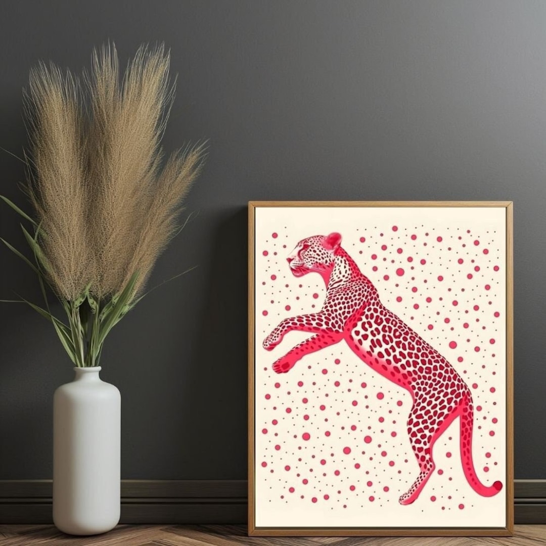 Cheetah Poster Wall Art Modern Boho Cheetah Stylish Animal Art ...