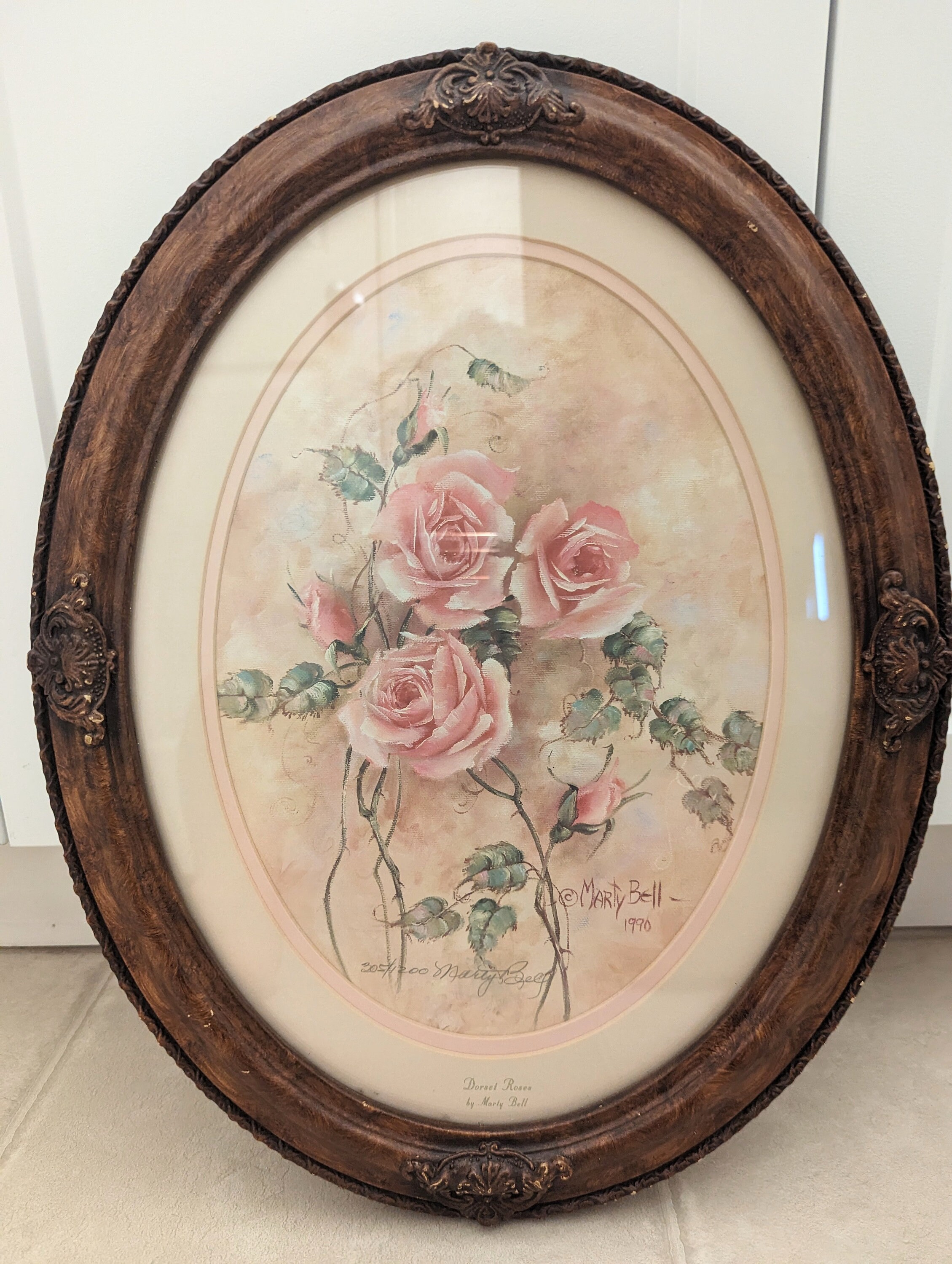 Marty Bell Lithograph Dorset Roses 305/1200 Coa - Etsy