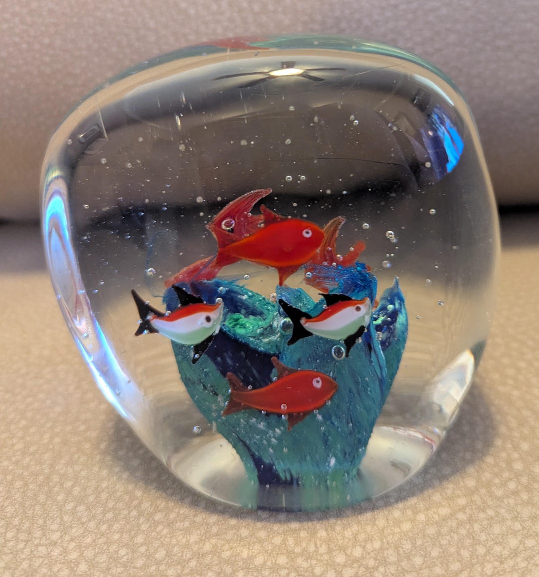 Art Glass Aquarium Paperweight, Fish Paperweight - Etsy