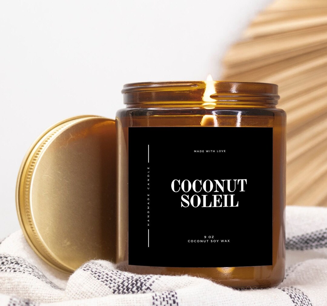 Coconut Soleil Candle Gift Coconut Soy Wax Candle Vacation Candle ...