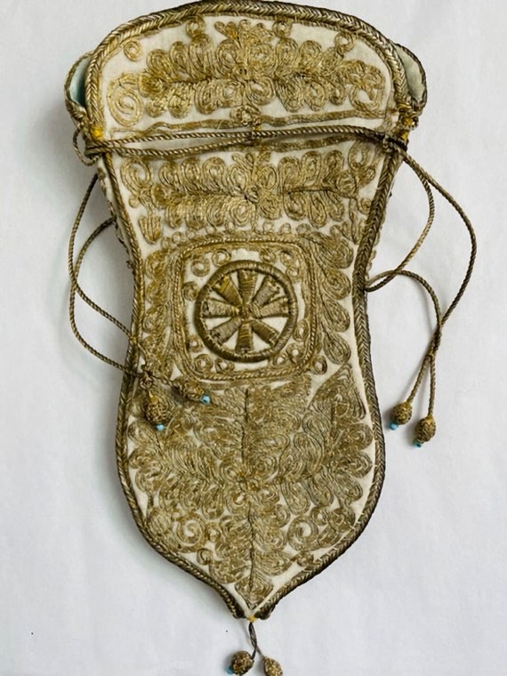 Antique Ottoman Islamic Embroidered Coin Purse - Gem