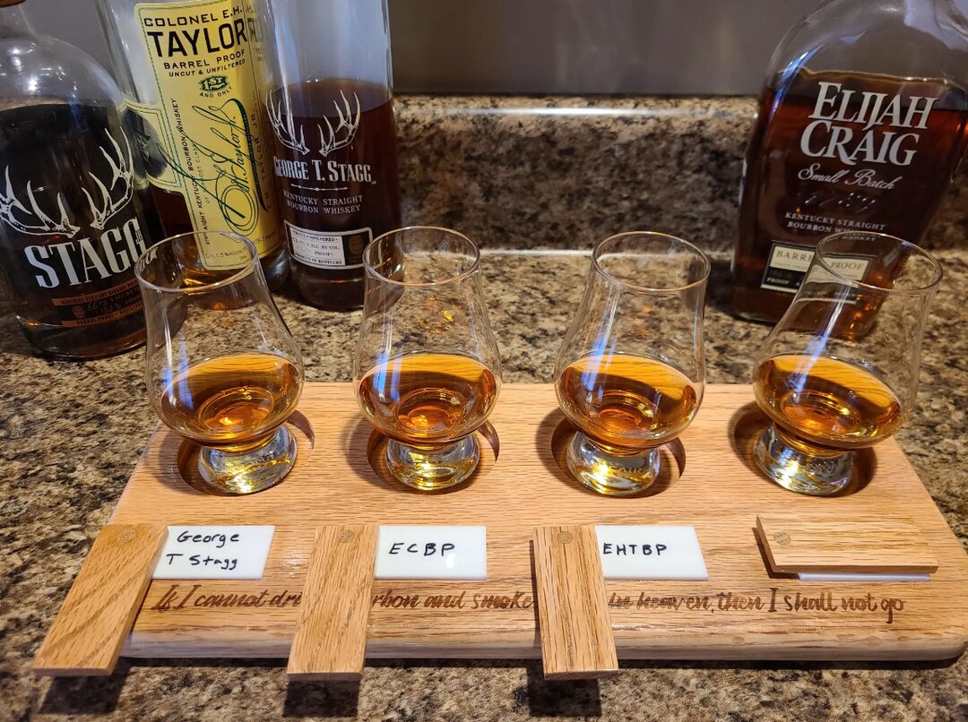 Bourbon Tasting Board for Blind Taste Testing - Etsy