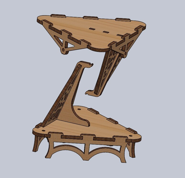 Laser Cut Tensegrity Table 3mm, DXF, SVG, Cnc Laser File, Laser Svg ...