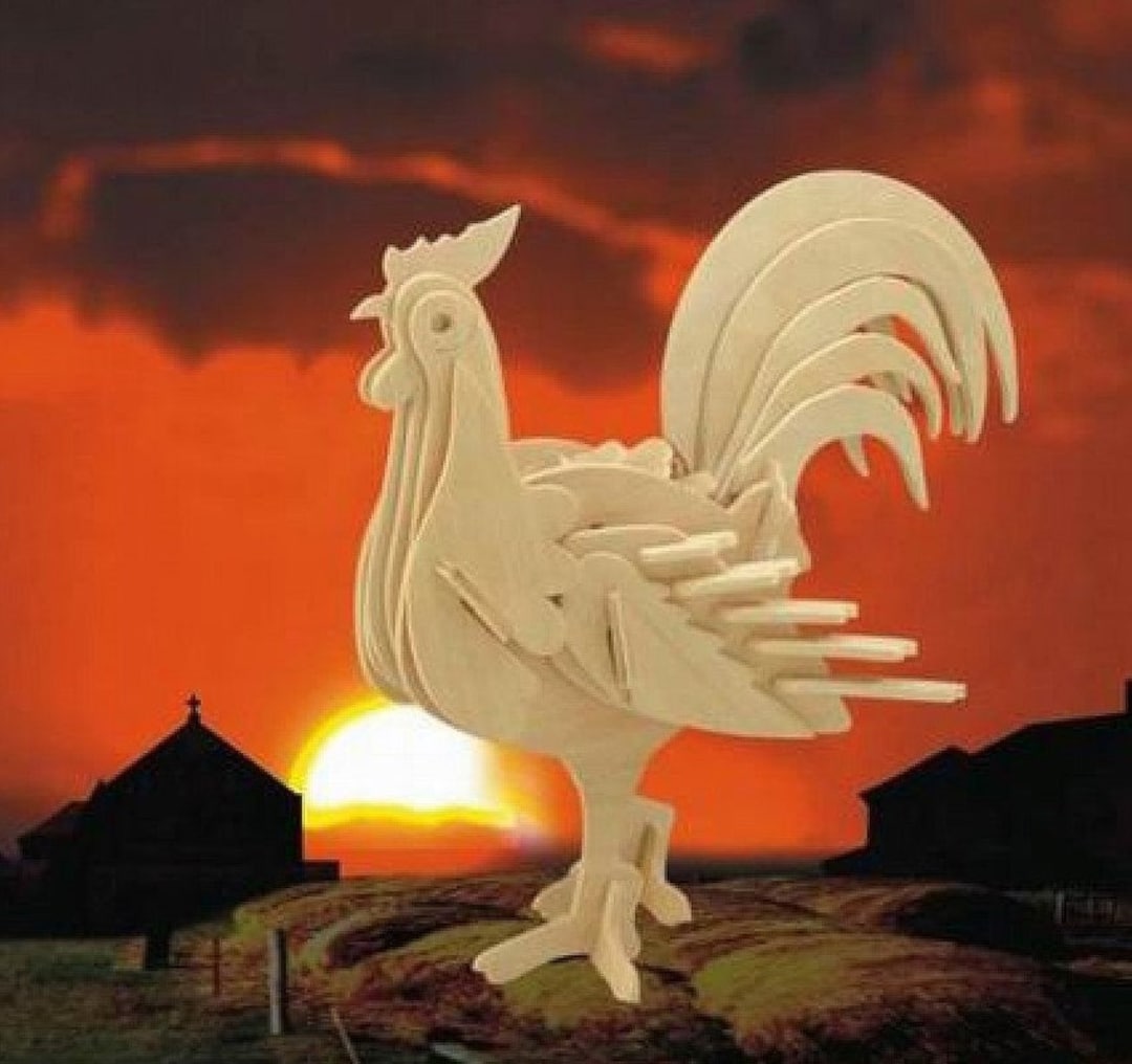Laser Cut Rooster 3mm DXF, SVG, Cnc Laser File, Laser Svg, Dxf File for ...
