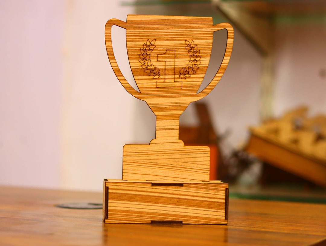 Laser Cut Wooden Trophy 3mm CDR File, SVG, DXF, Cnc Laser File, Laser ...